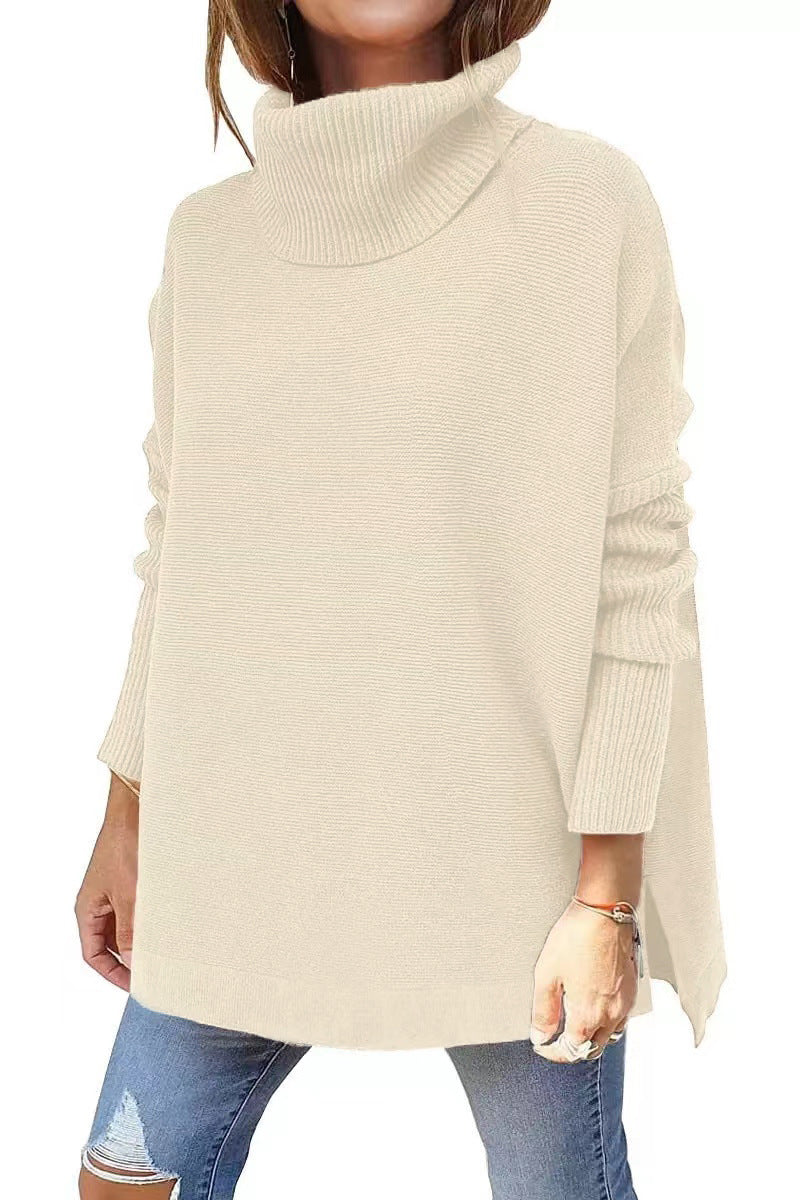 Arianea | Damen Oversized Rollkragen Pullover aus Strick in Einfarbig ...